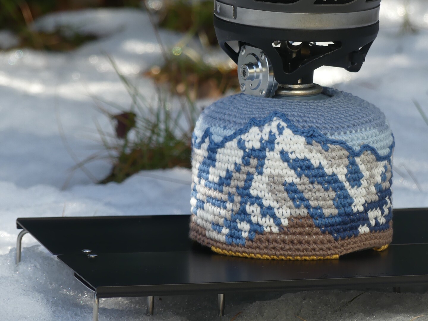 OD缶カバー(ガス缶カバー)を編みました... / 21mocaさんのモーメント | YAMAP / ヤマップ