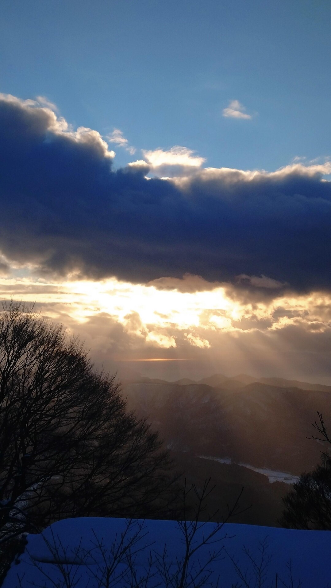 夕暮れの雪山 日野山 / skyさんの日野山の活動データ | YAMAP / ヤマップ