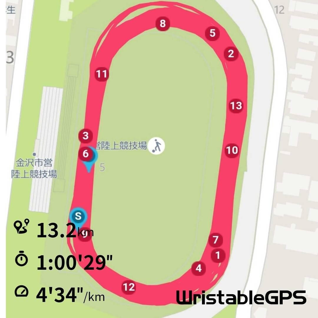 久しぶりのトラック練 800m 5本つな... / tottinさんのモーメント | YAMAP / ヤマップ