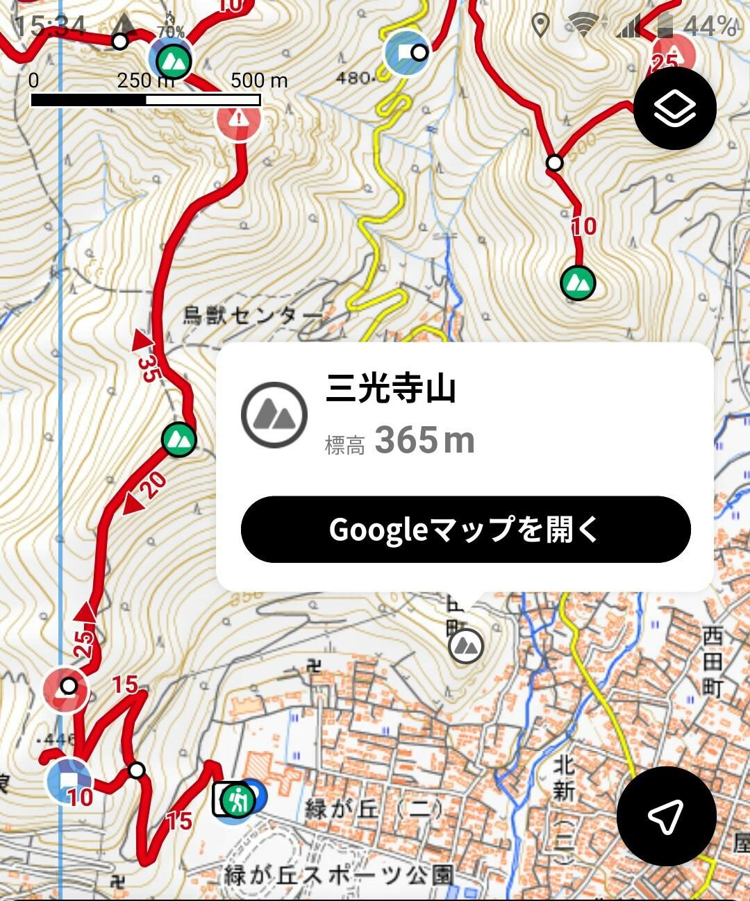 三光寺山、板垣山が新規ランドマークに反映... / mt.8ninさんのモーメント | YAMAP / ヤマップ