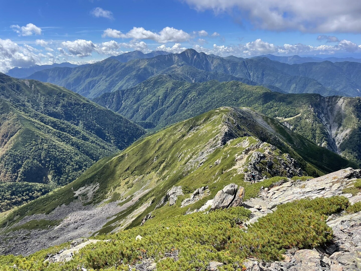 初秋の空の下（仙塩尾根+間ノ岳） / yuさんの塩見岳・権右衛門山・蝙蝠岳の活動データ | YAMAP / ヤマップ