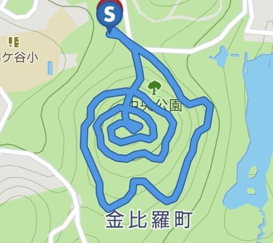 恒例になりつつあるMRI 後に金比羅山で3回目のグルクル巻ウォーキング / 秋秋さんのウォーキングの活動データ | YAMAP / ヤマップ