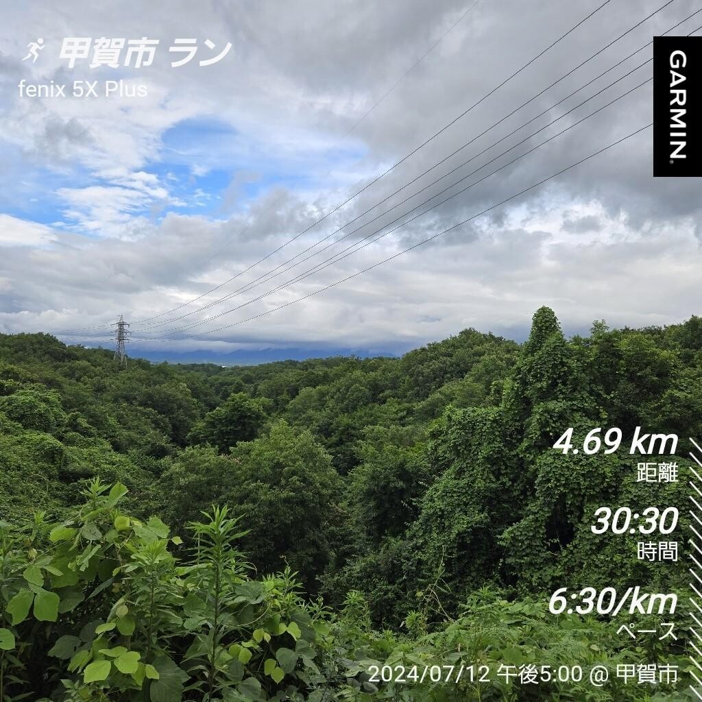 蒸し蒸し夕景ラン🏃‍♂️ / baseさんのランニングの活動データ | YAMAP / ヤマップ