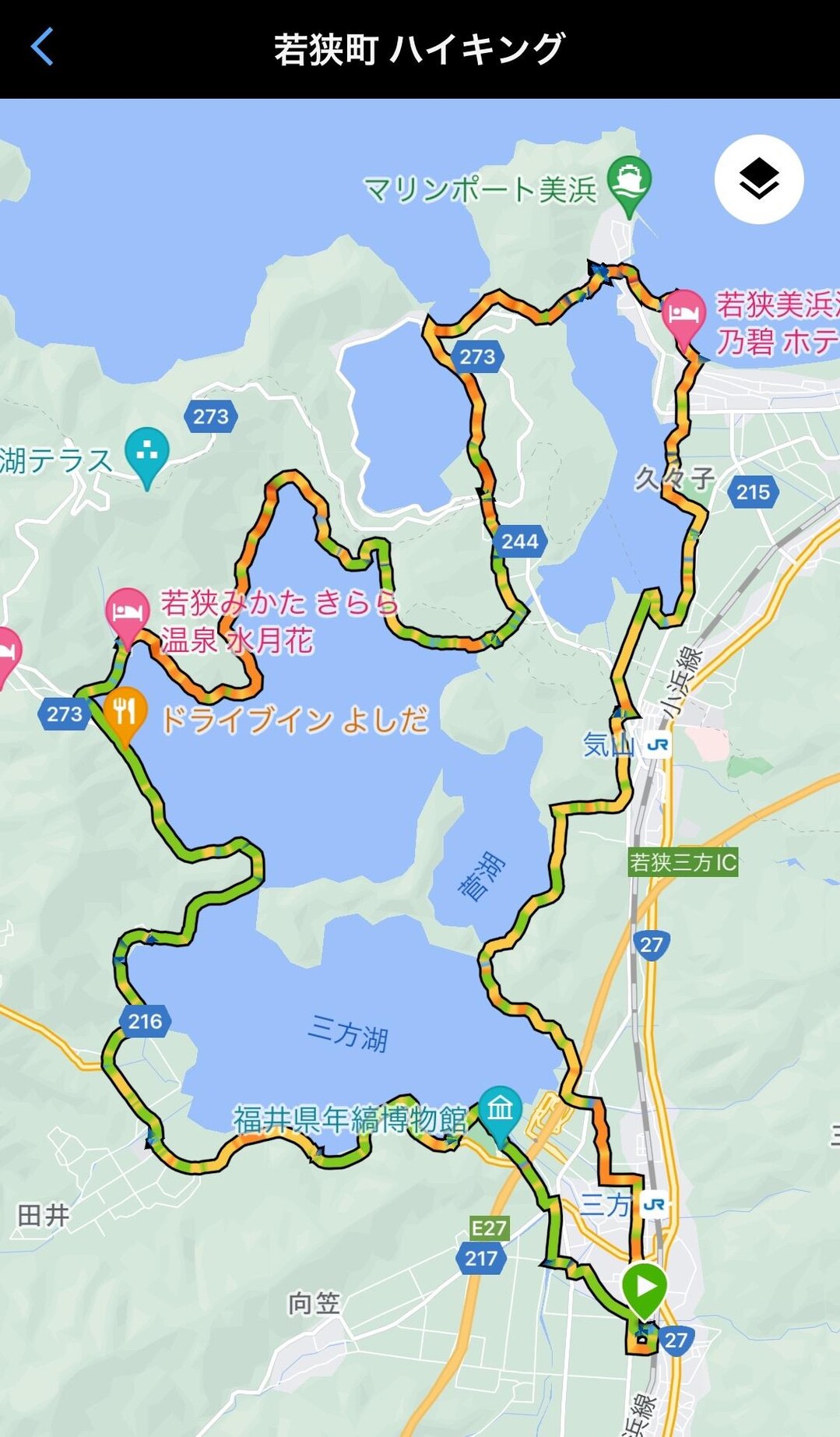 【三方五湖ツーデー・ウォーク 1日目】33km / くのさんの梅丈岳の活動データ | YAMAP / ヤマップ