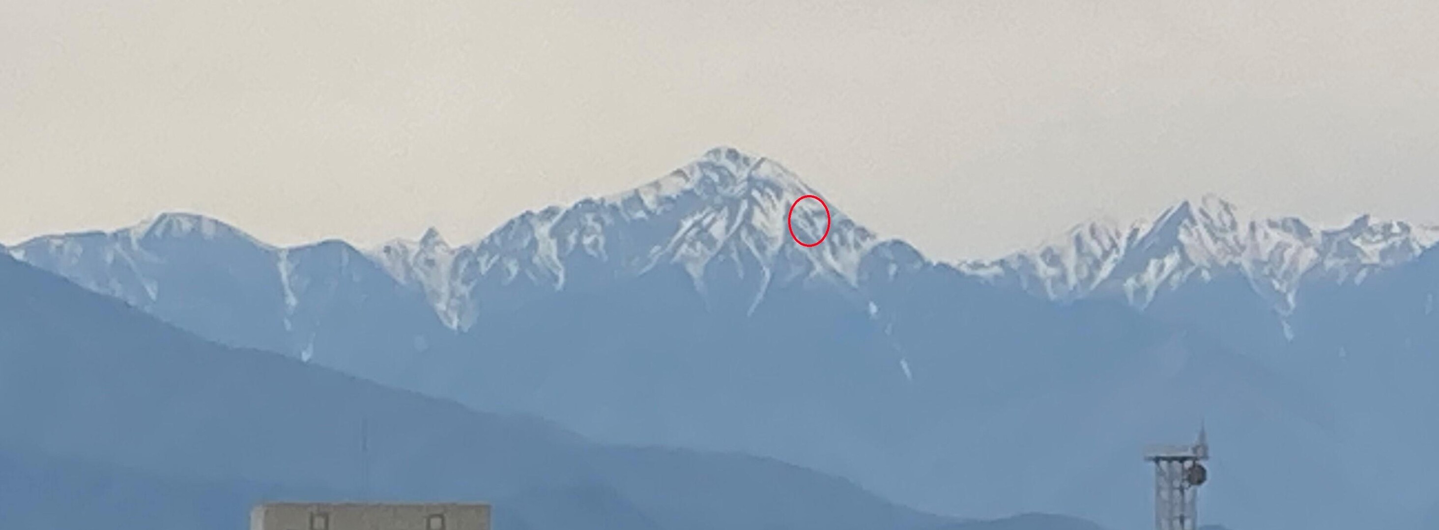 常念岳に「常念坊」の雪形が出現！ 4月... / mc40さんのモーメント | YAMAP / ヤマップ