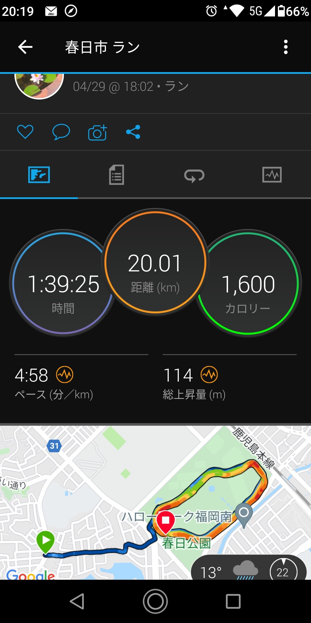 2022.04.29(金) 11:20 / ken1.easyriderさんのモーメント | YAMAP / ヤマップ