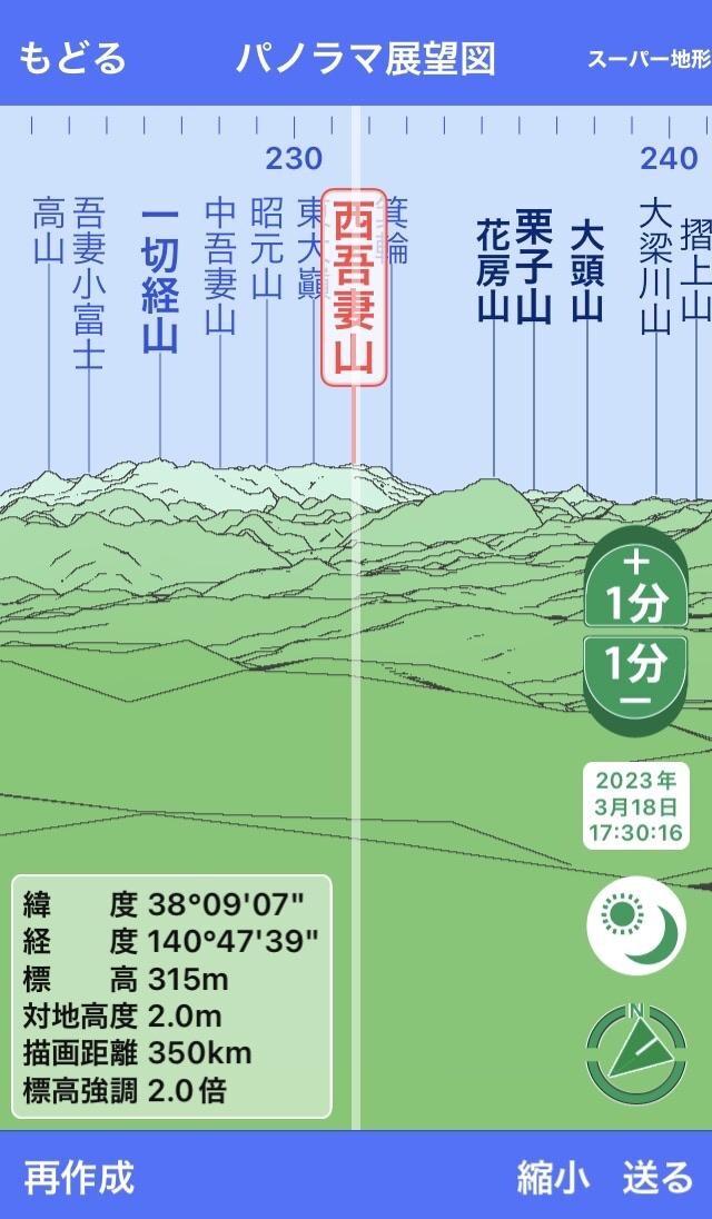 AR山ナビで、先日の五社山塊の通称山展望... / HKさんのモーメント | YAMAP / ヤマップ