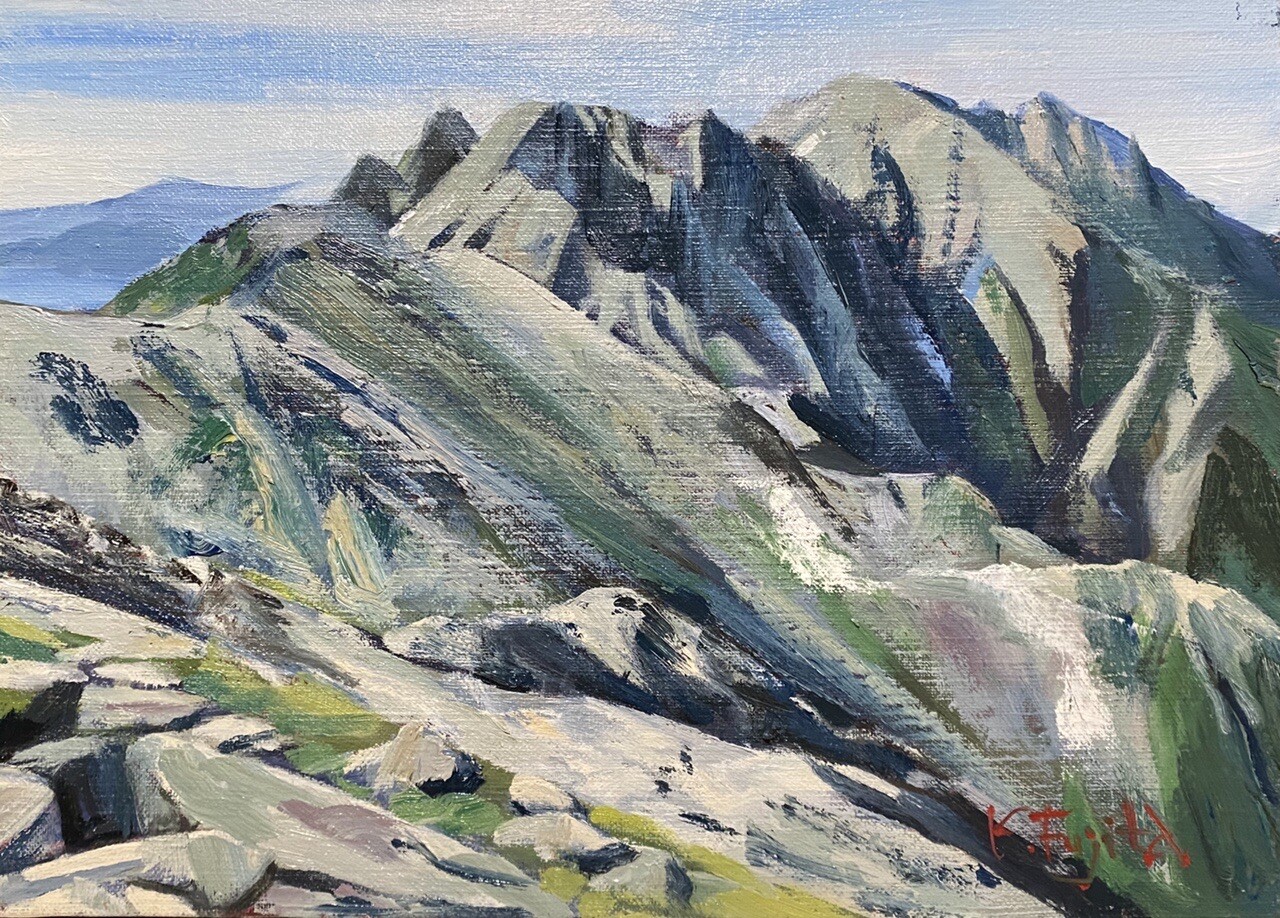 ‪「穂高岳への稜線」‬ ‪油彩 F4 完... / ぴすたさんのモーメント | YAMAP / ヤマップ