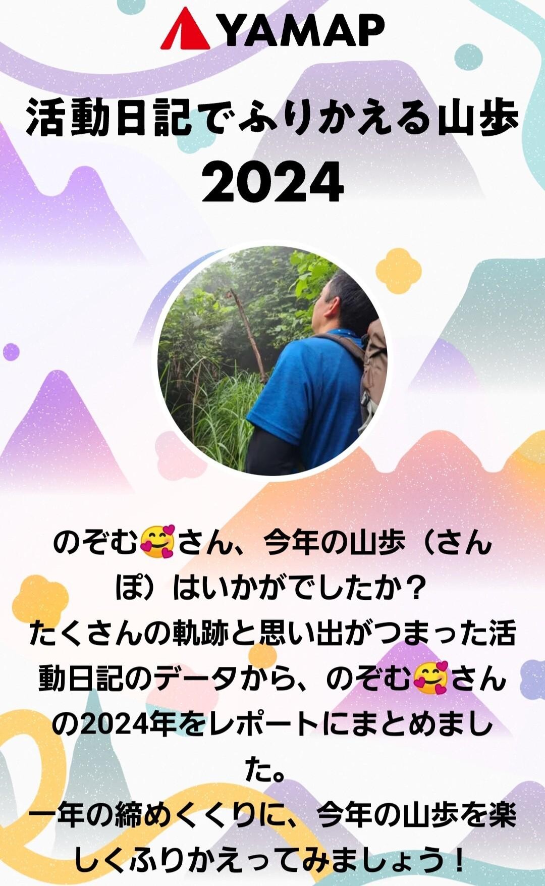 2024年の活動日記 まとめが更新された... / のぞむ🥰さんのモーメント | YAMAP / ヤマップ