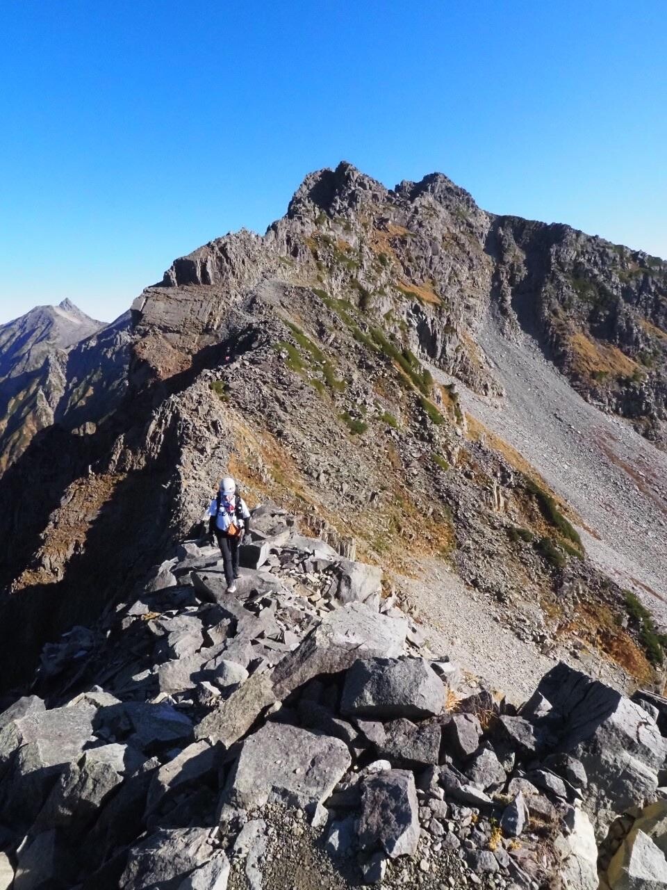 北穂高岳南峰・北穂高岳・涸沢岳・奥穂高岳・前穂高岳 / ayuminさんの槍ヶ岳・穂高岳・上高地の活動データ | YAMAP / ヤマップ