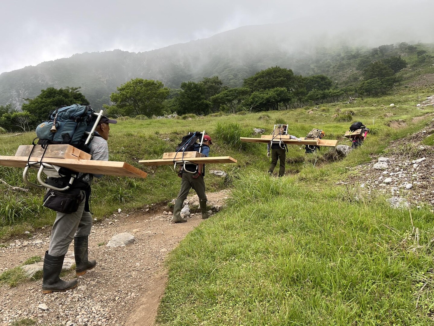 R5.6.20 伊吹山登山道整備作業⚒️... / オレンジリボンさんのモーメント | YAMAP / ヤマップ