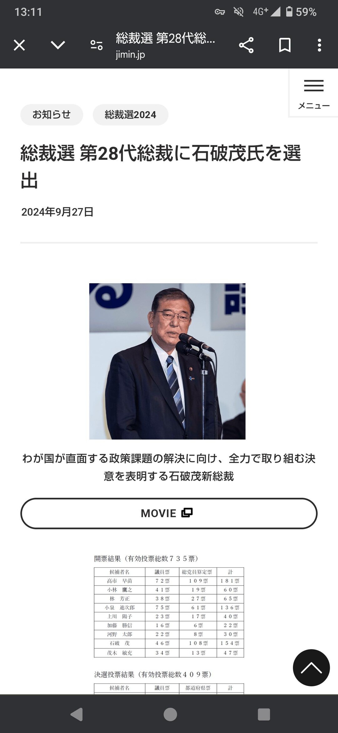 総裁選見てなかったけど結局石破さんになっ... / 大洗女子学園 歩兵道履修者さんのモーメント | YAMAP / ヤマップ