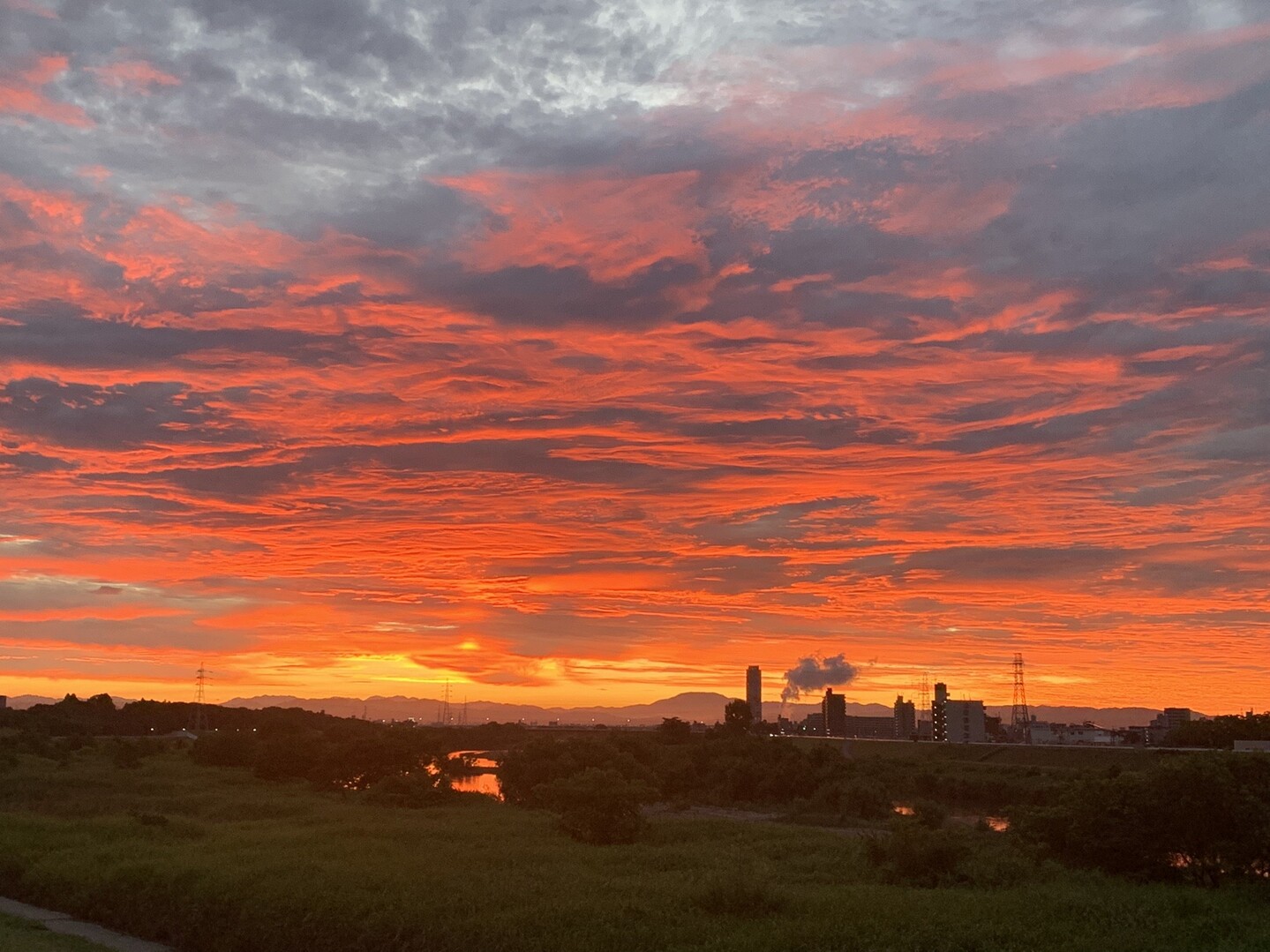 散歩からの朝焼け / tsさんのモーメント | YAMAP / ヤマップ