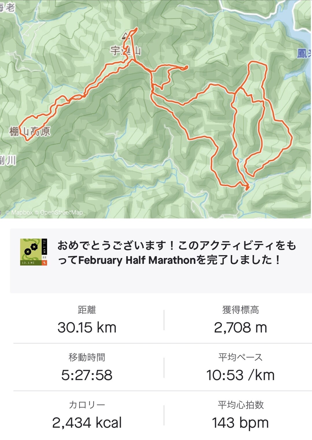 OSJ新城32K試走 / エイトクさんの宇連山・鳳来寺山・岩古谷山の活動データ | YAMAP / ヤマップ