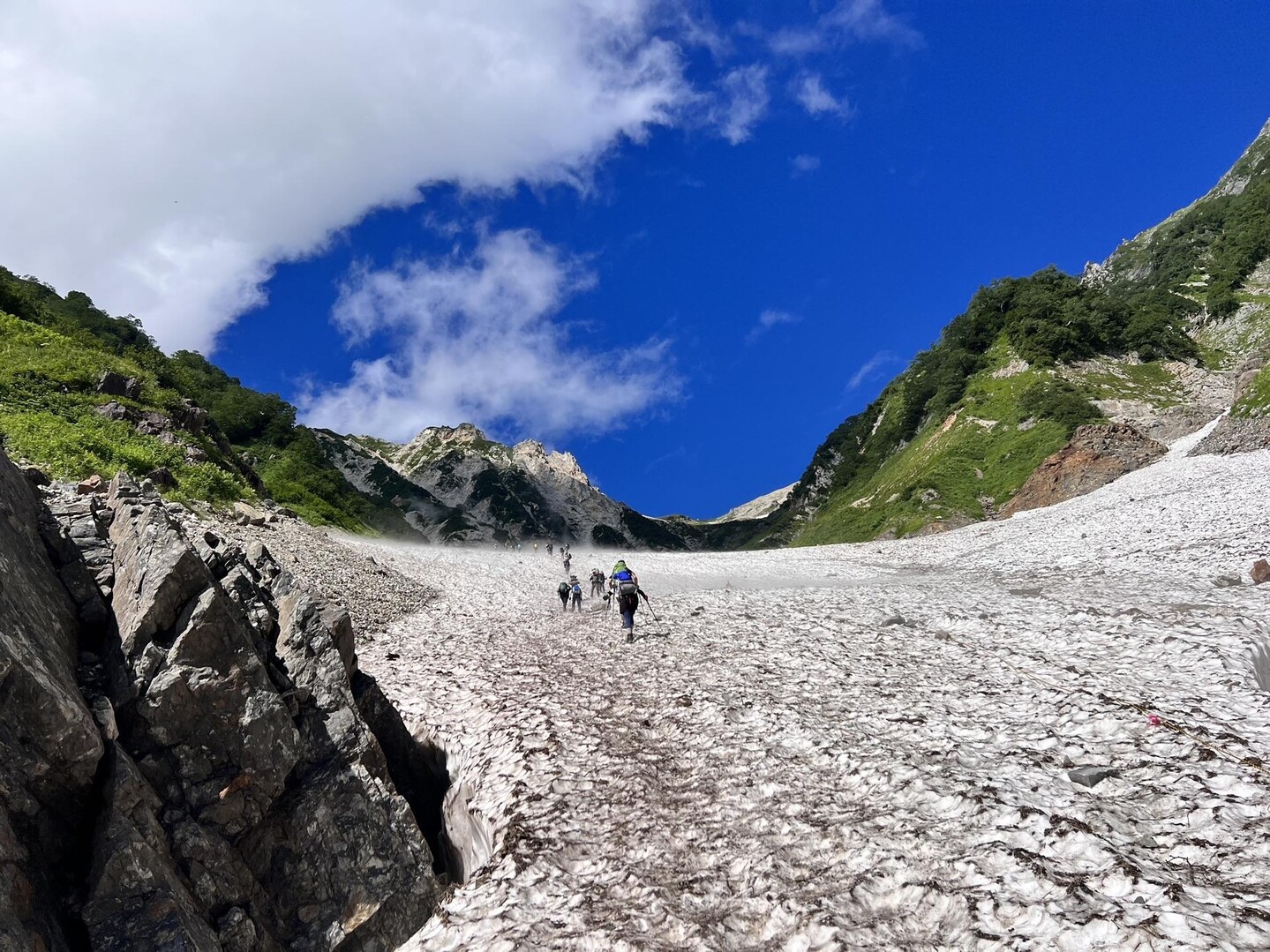 白馬の大雪渓から栂池、よいメンバー、良い... / たけのこ zi ziさんのモーメント | YAMAP / ヤマップ