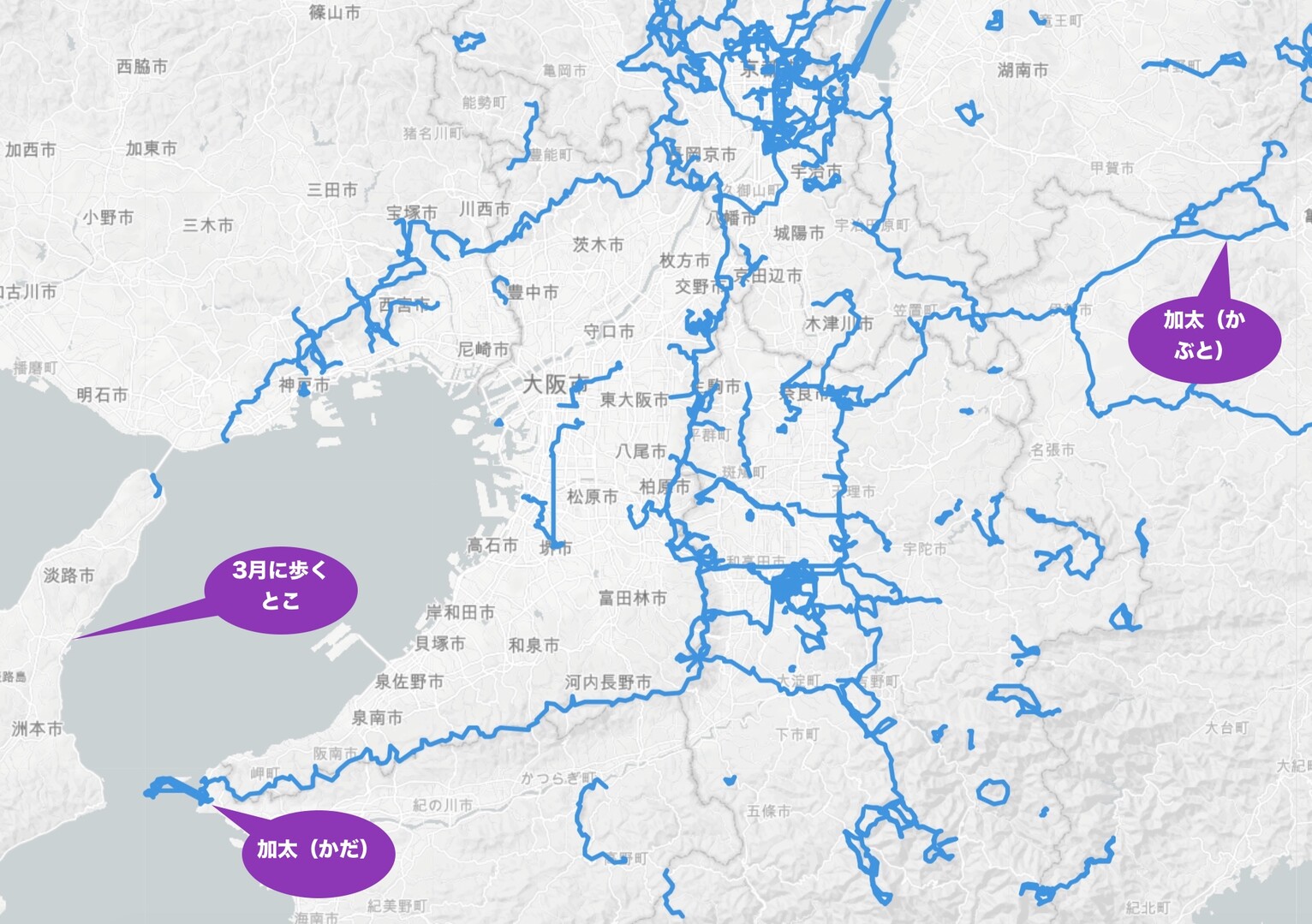 加太から加太までつないだよ（大和街道；関-上野市） / persさんの錫杖ヶ岳の活動データ | YAMAP / ヤマップ