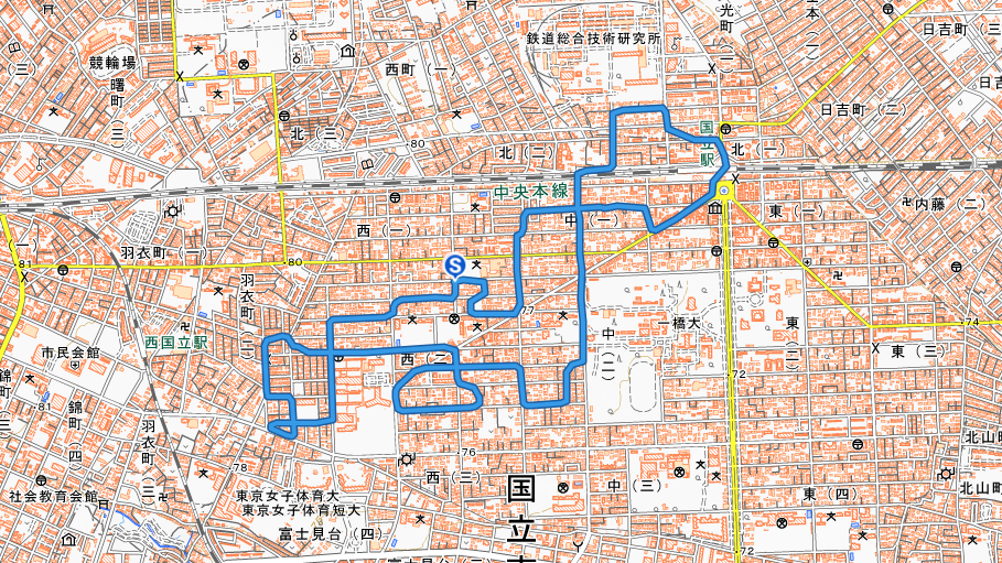 たった7kmのシンプルな日本地図GPSアート / mojigumiさんのランニングの活動データ | YAMAP / ヤマップ