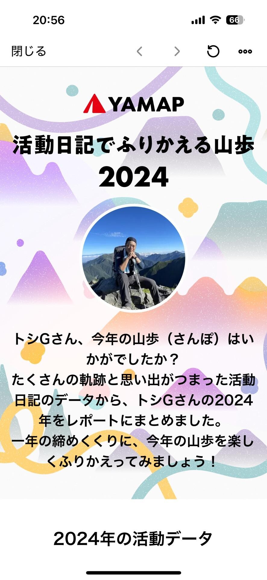ヤマップ運営さんからの通知として ht... / トシGさんのモーメント | YAMAP / ヤマップ