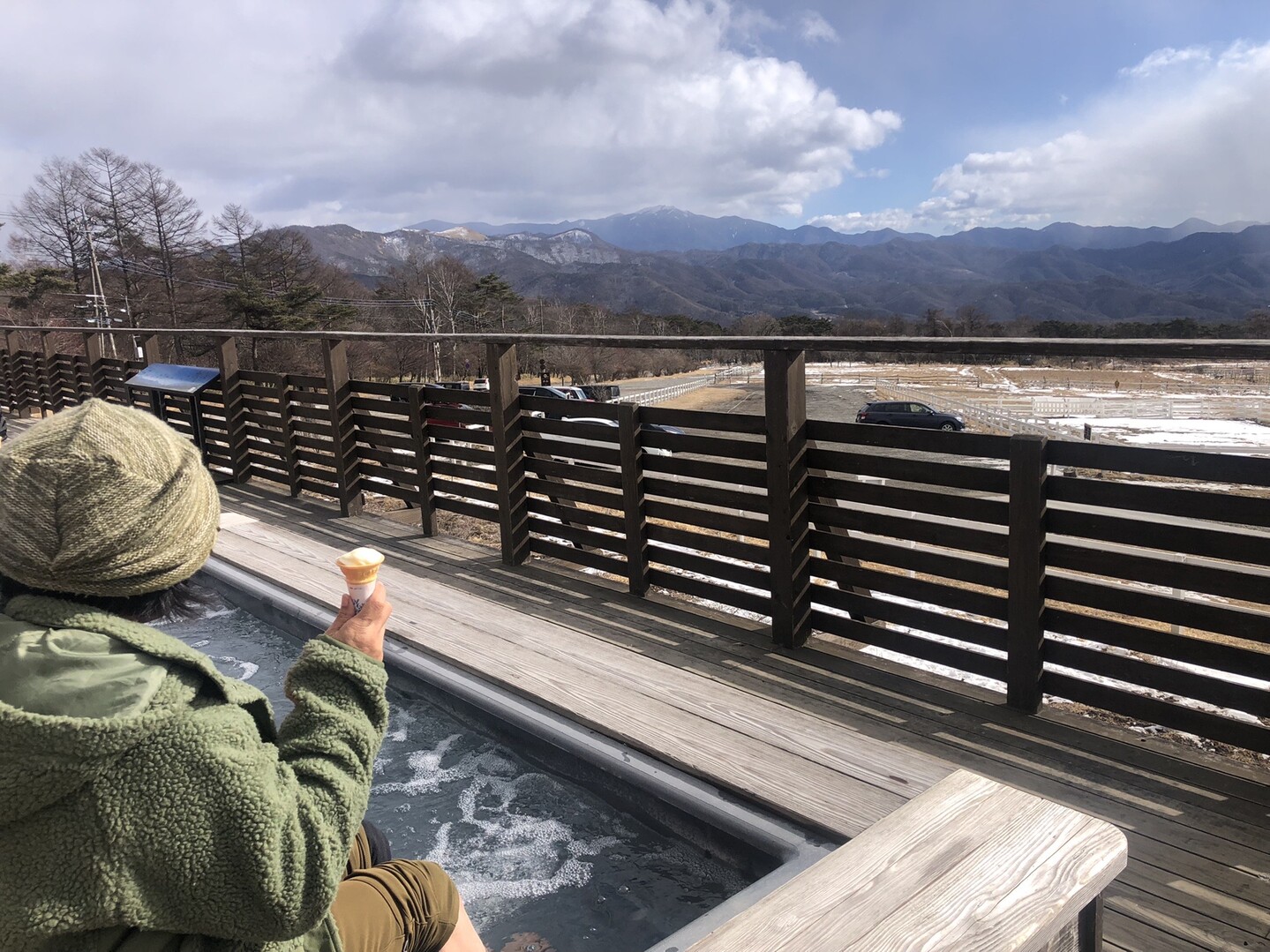 富士山を見ながら足湯で🍦🎵 日... / mochaさんのモーメント | YAMAP / ヤマップ