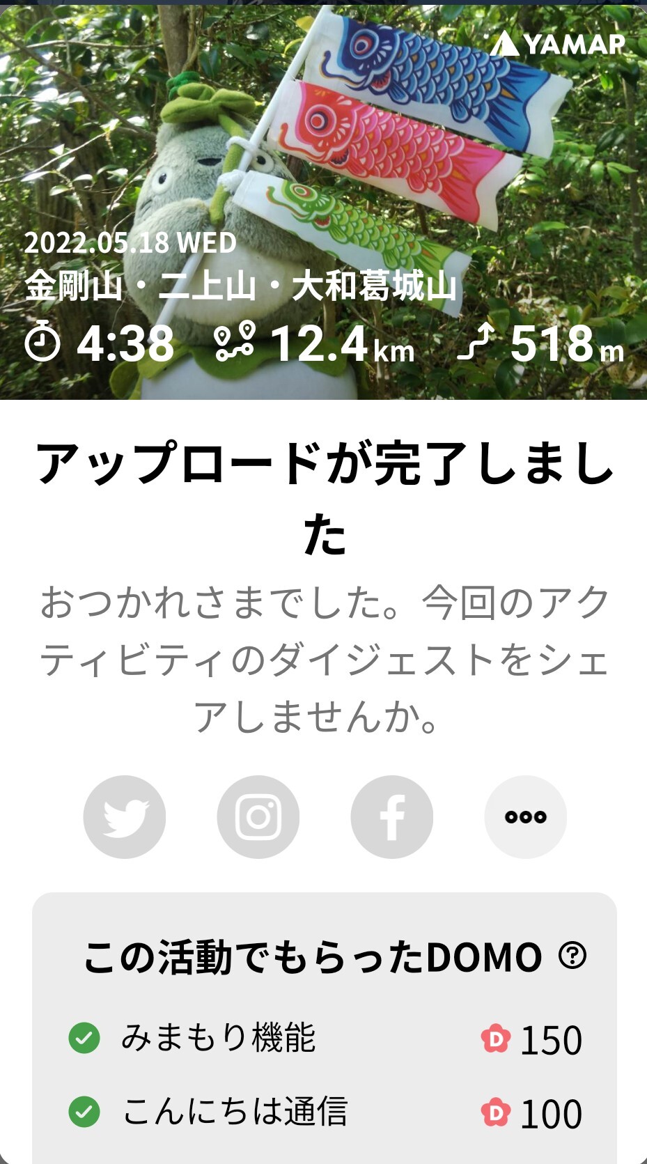 二上山(雌岳) / as_himeさんの金剛山・二上山・大和葛城山の活動データ | YAMAP / ヤマップ