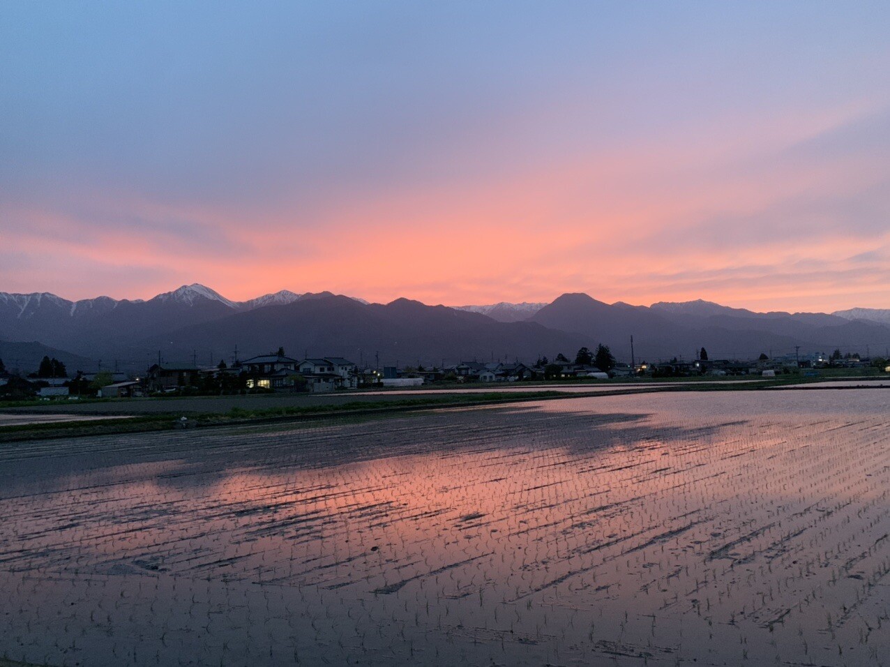 安曇野より夕焼け / mikiさんのモーメント | YAMAP / ヤマップ