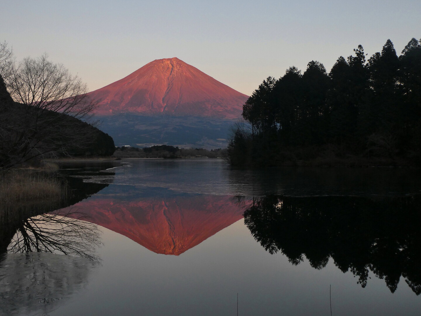 長者ヶ岳登山口 ： 田貫湖からの”逆さ紅... / kunsanさんのモーメント | YAMAP / ヤマップ