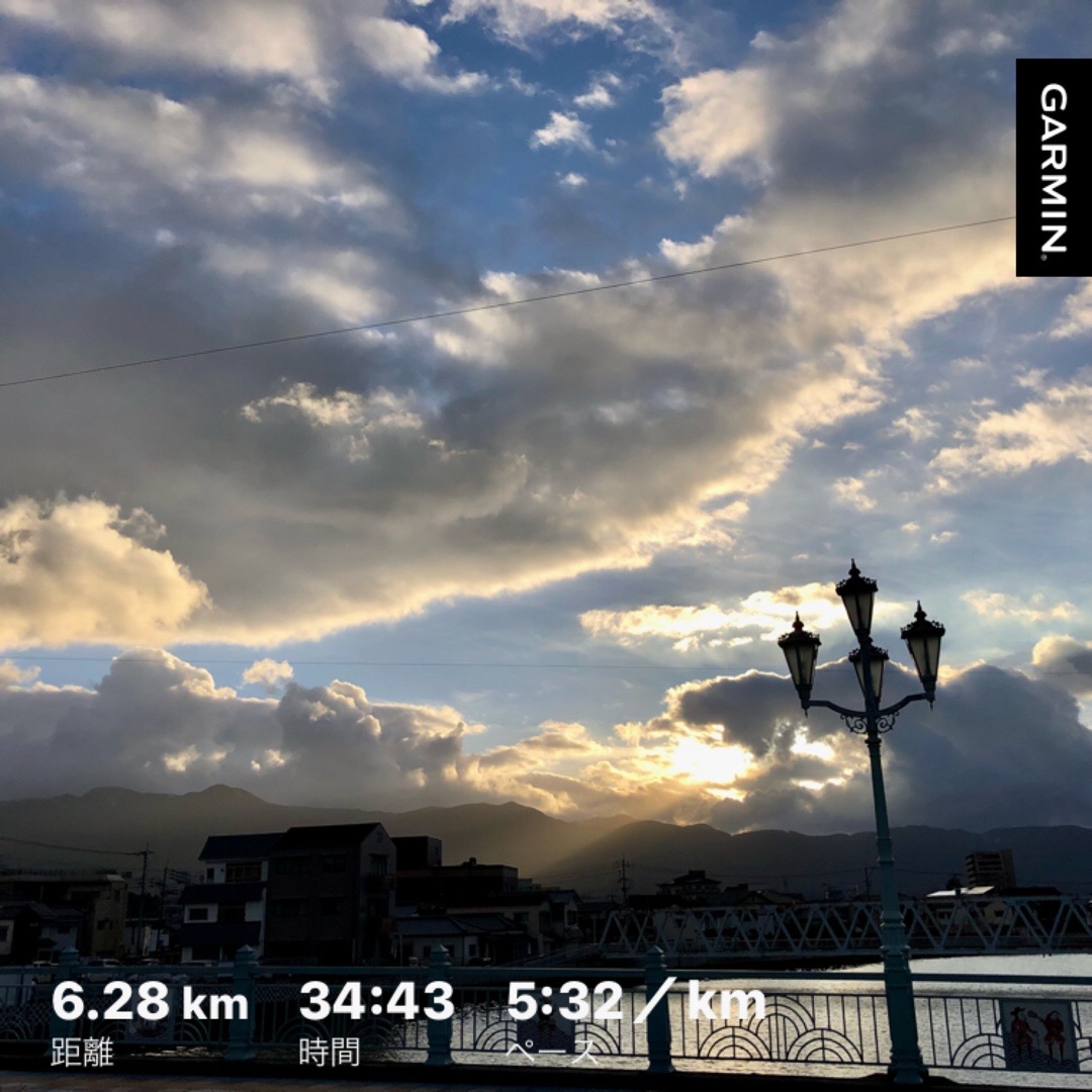 台風一過🌀 sunset runnin... / ra_nさんのモーメント | YAMAP / ヤマップ