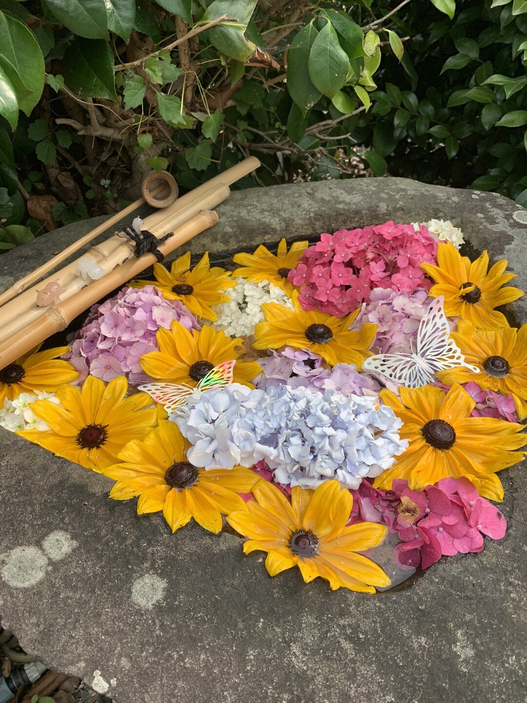 花手水巡り 今の時期は紫陽花メインでした... / karuさんのモーメント | YAMAP / ヤマップ