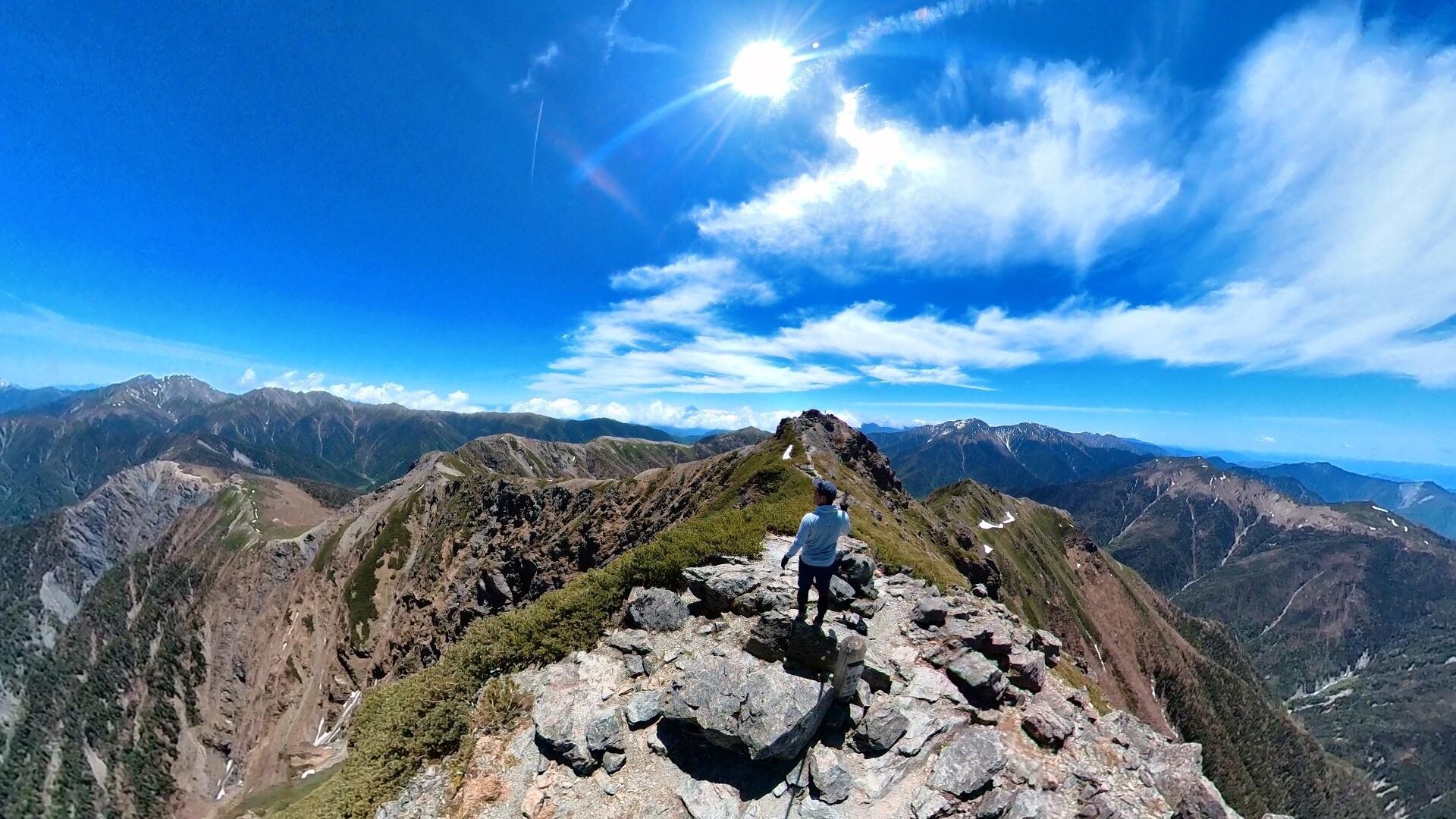 春の塩見岳(Gr) / がんばるんばいむらかみさんの塩見岳・権右衛門山・蝙蝠岳の活動データ | YAMAP / ヤマップ