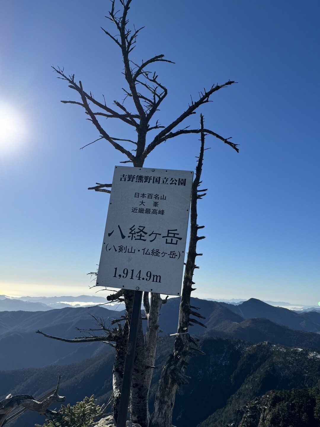 弁天ノ森・弥山・八経ヶ岳（八剣山・仏経ヶ岳） / renaさんの八経ヶ岳の活動データ | YAMAP / ヤマップ