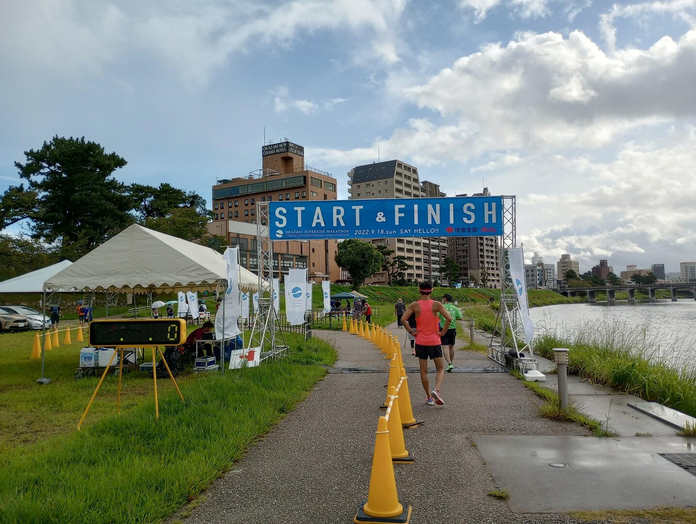 ハーフラン🏃💨オカザキリバーサイドハーフマラソン🛵 / GNMTさんのランニングの活動データ | YAMAP / ヤマップ