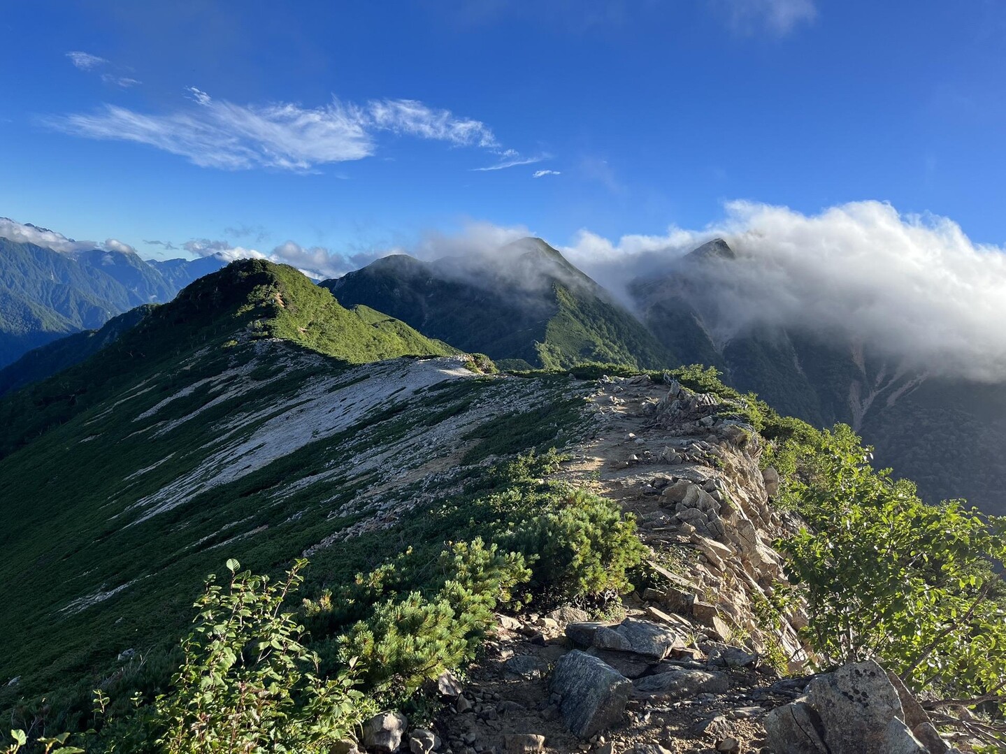 DAY4 西岳〜中房温泉 ありがとう！ / 5JAMONさんの槍ヶ岳・穂高岳・上高地の活動データ | YAMAP / ヤマップ