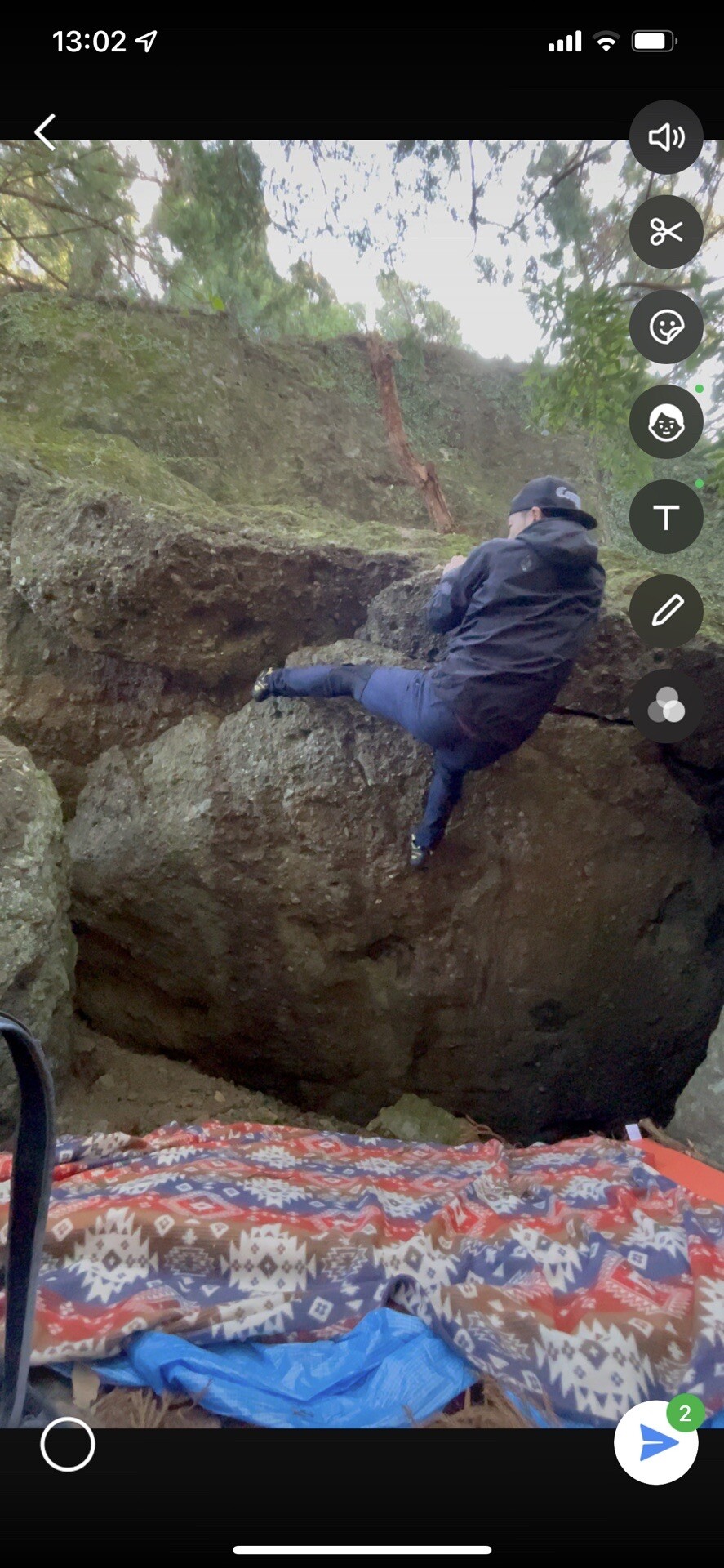 【石谷山】 ビク石ボルダー① / Naoki®さんの城山・石谷山（びく石）の活動データ | YAMAP / ヤマップ