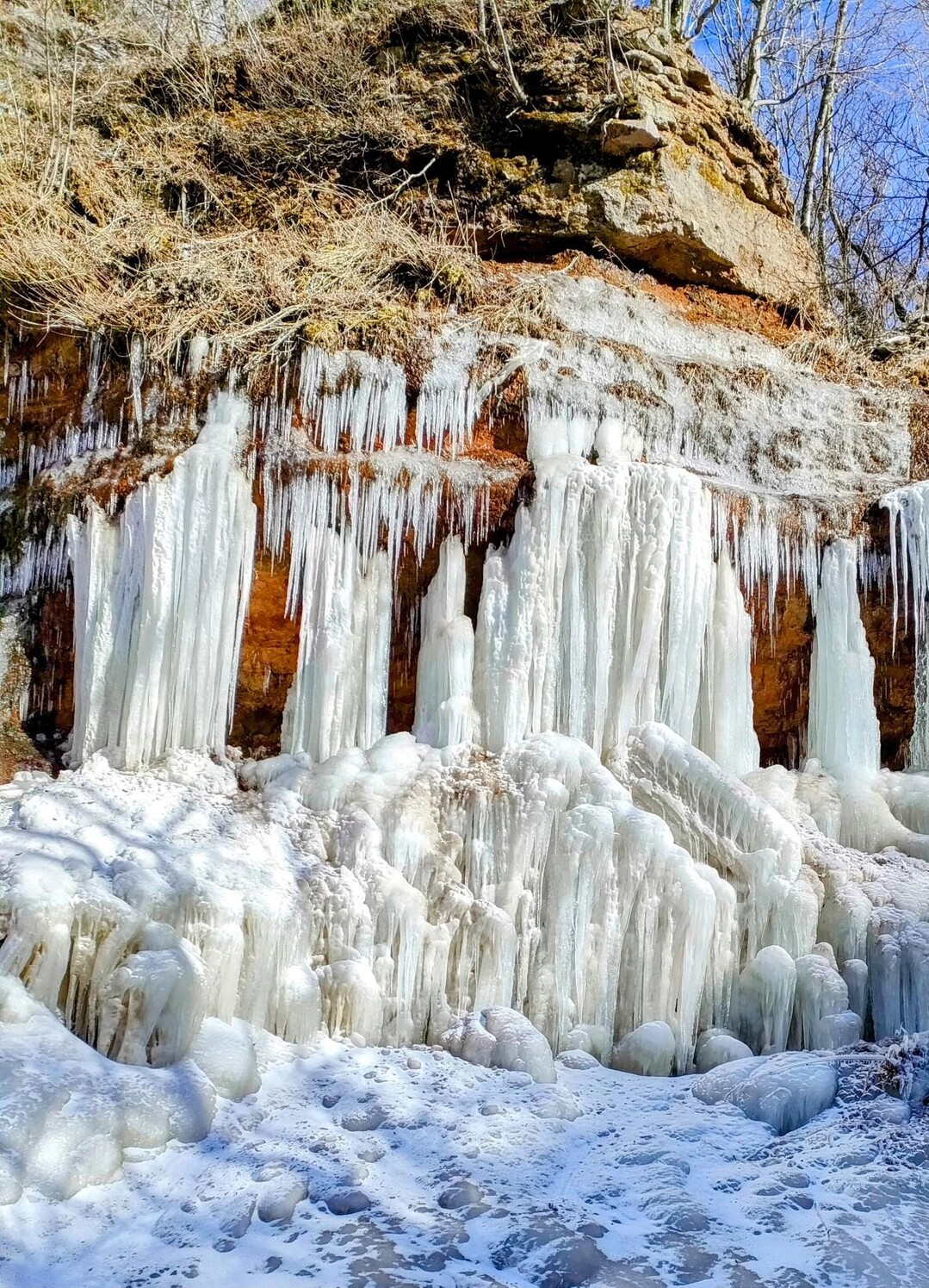 赤城山🧊小沼/大沼のアイスバブル&氷瀑 小地蔵岳・長七郎山 / mimi さんの赤城山・黒檜山・荒山の活動データ | YAMAP / ヤマップ