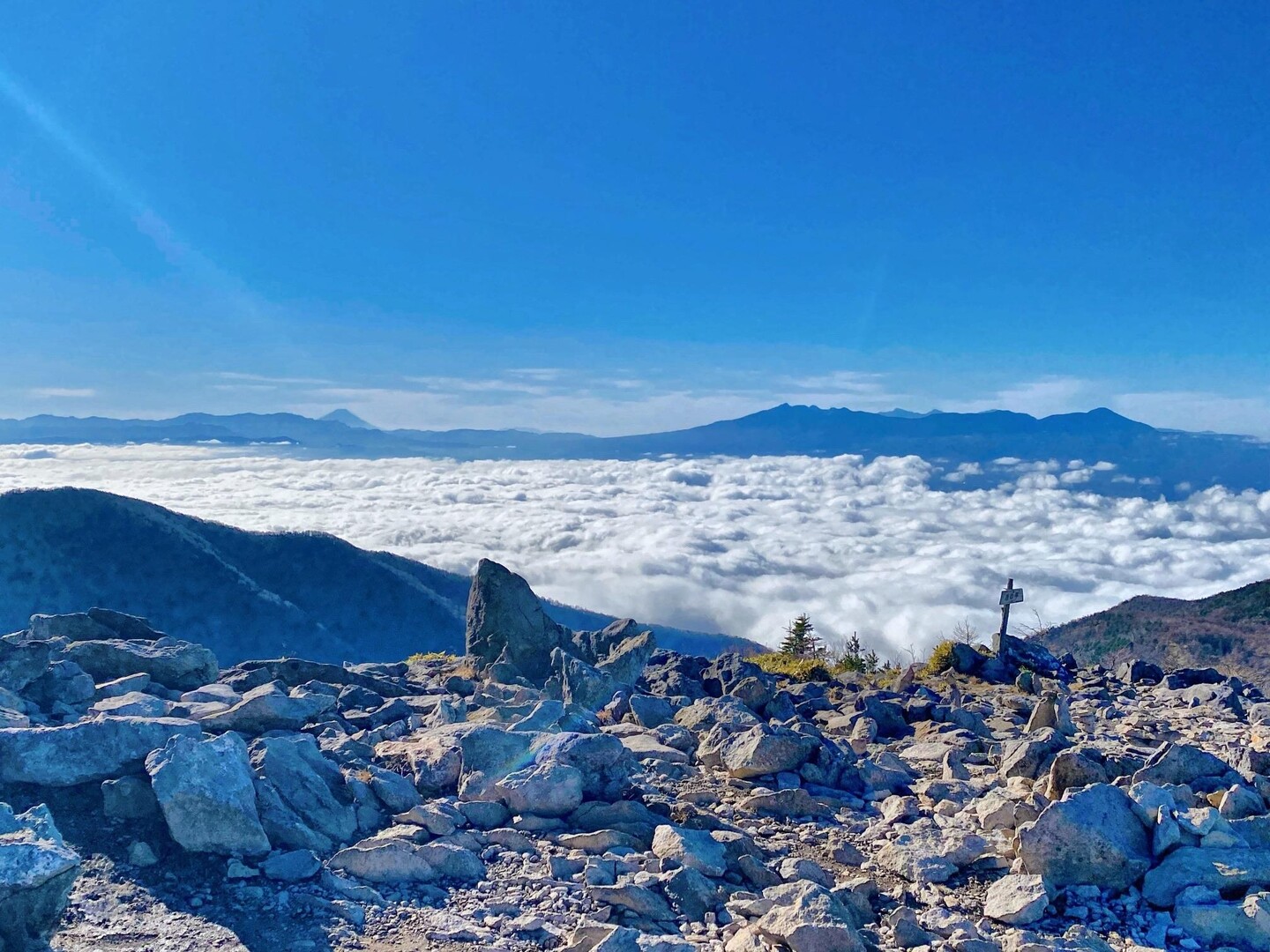 篭ノ登山⛰池の平…雲海に富士山🗻 ️ / Nmamaさんの湯ノ丸山・角間山・鍋蓋山の活動データ | YAMAP / ヤマップ