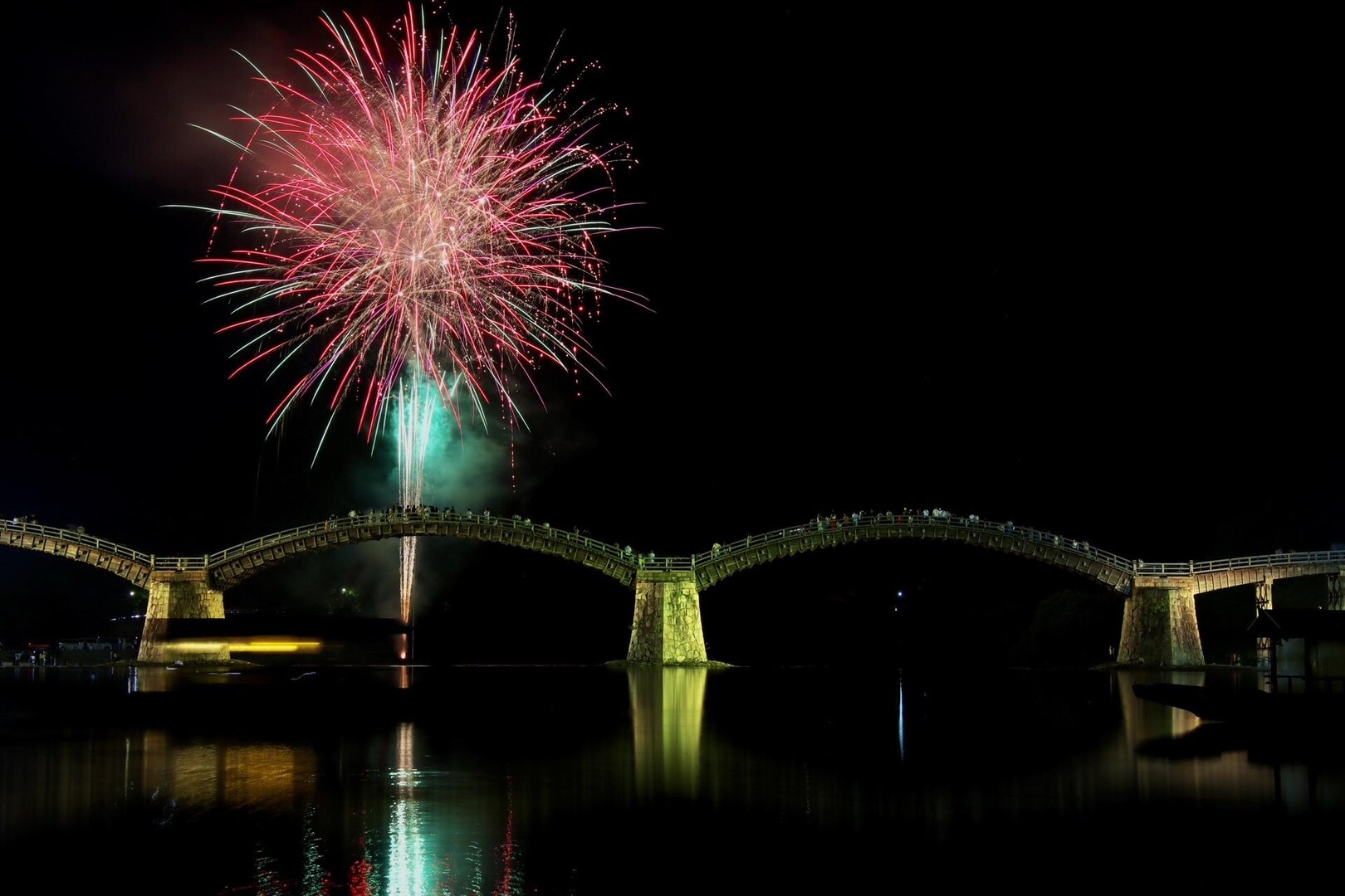 錦帯橋ミニ花火5日目😅（2分間） 皆勤... / GONKEさんのモーメント | YAMAP / ヤマップ