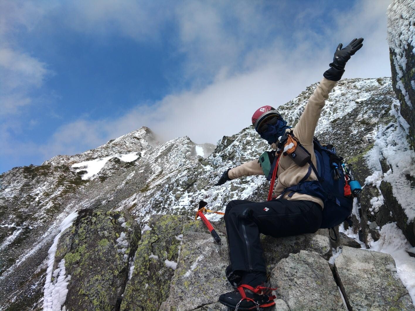 新雪の西穂高岳🗻へ上高地から☝️😎動画🎥あり / daiten∞さんの槍ヶ岳・穂高岳・上高地の活動データ | YAMAP / ヤマップ