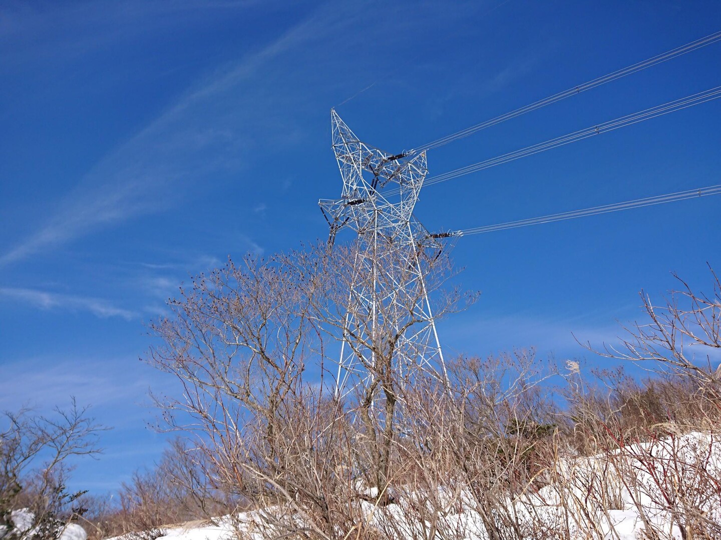 青空と雪と😺鉄塔の赤坂山 / jun31さんの三国山・乗鞍岳・赤坂山の活動日記 | YAMAP / ヤマップ
