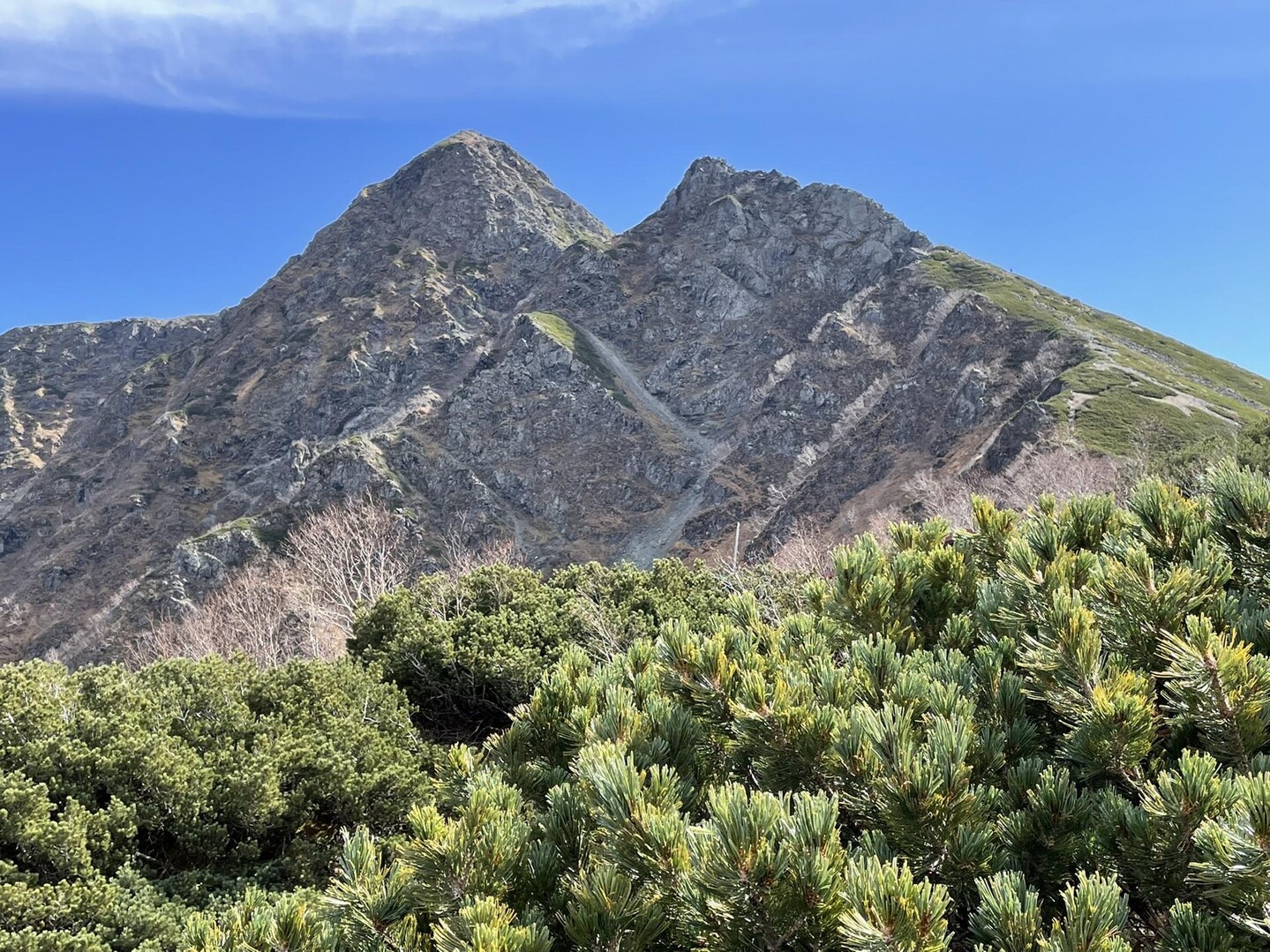 三伏山・本谷山・塩見岳・塩見岳（東峰） / ブルースカイさんの塩見岳・権右衛門山・蝙蝠岳の活動データ | YAMAP / ヤマップ